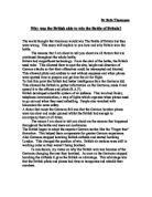 Why was the British able to win the Battle of Britain? - GCSE English ...