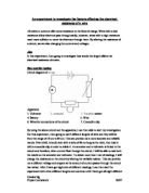 An experiment to investigate the factors affecting the electrical ...