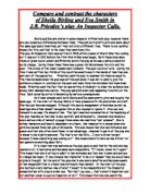 Compare and contrast the characters of Sheila Birling and Eva Smith in ...