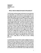 Who or what is to blame for the start of the cold war? - A-Level ...