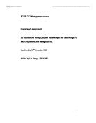 By means of one example, explain the advantages and disadvantages of ...