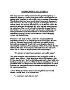 Inspector Calls Essay - GCSE English - Marked by Teachers.com